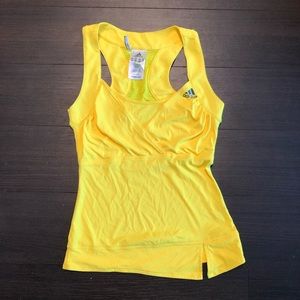 adidas | Tops | Adidas Neon Yellow Tennis Tank Xs | Poshmark